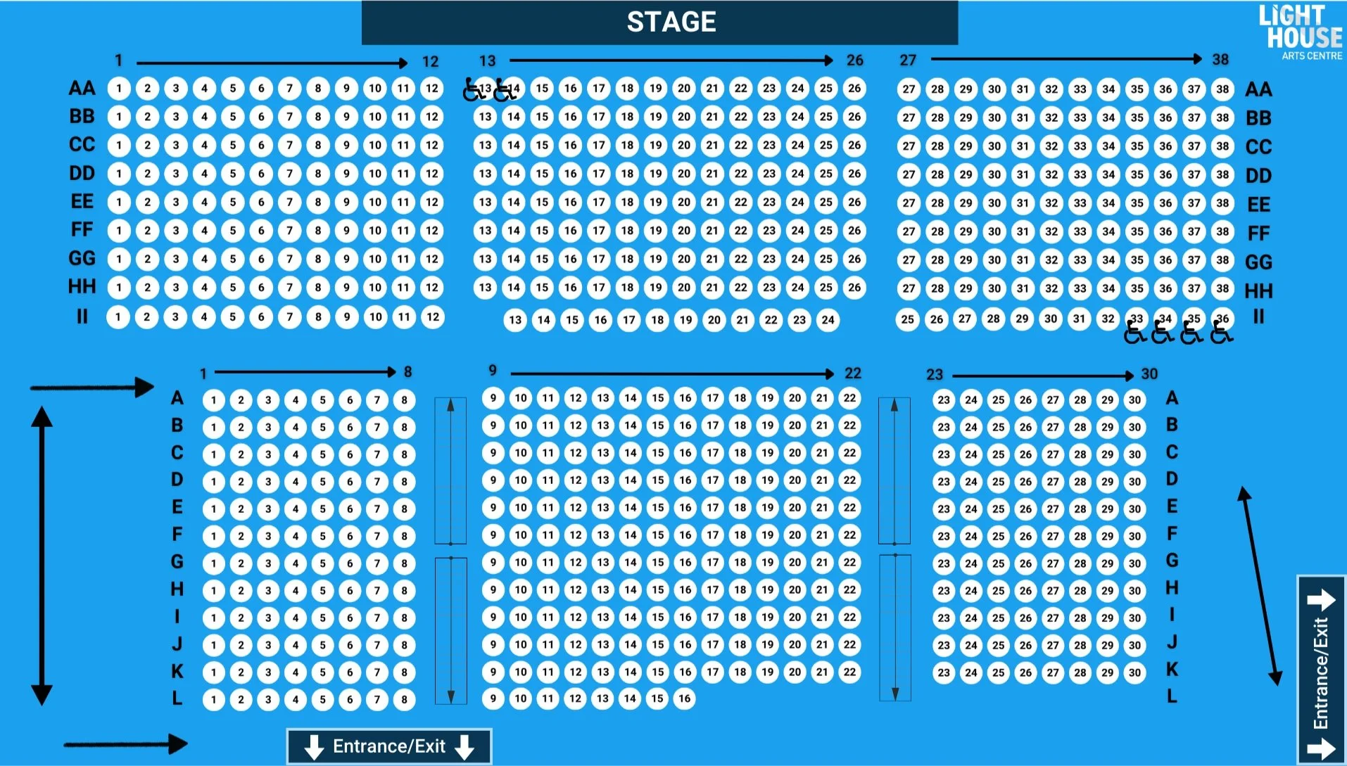Seating Charts — Light House Arts Centre