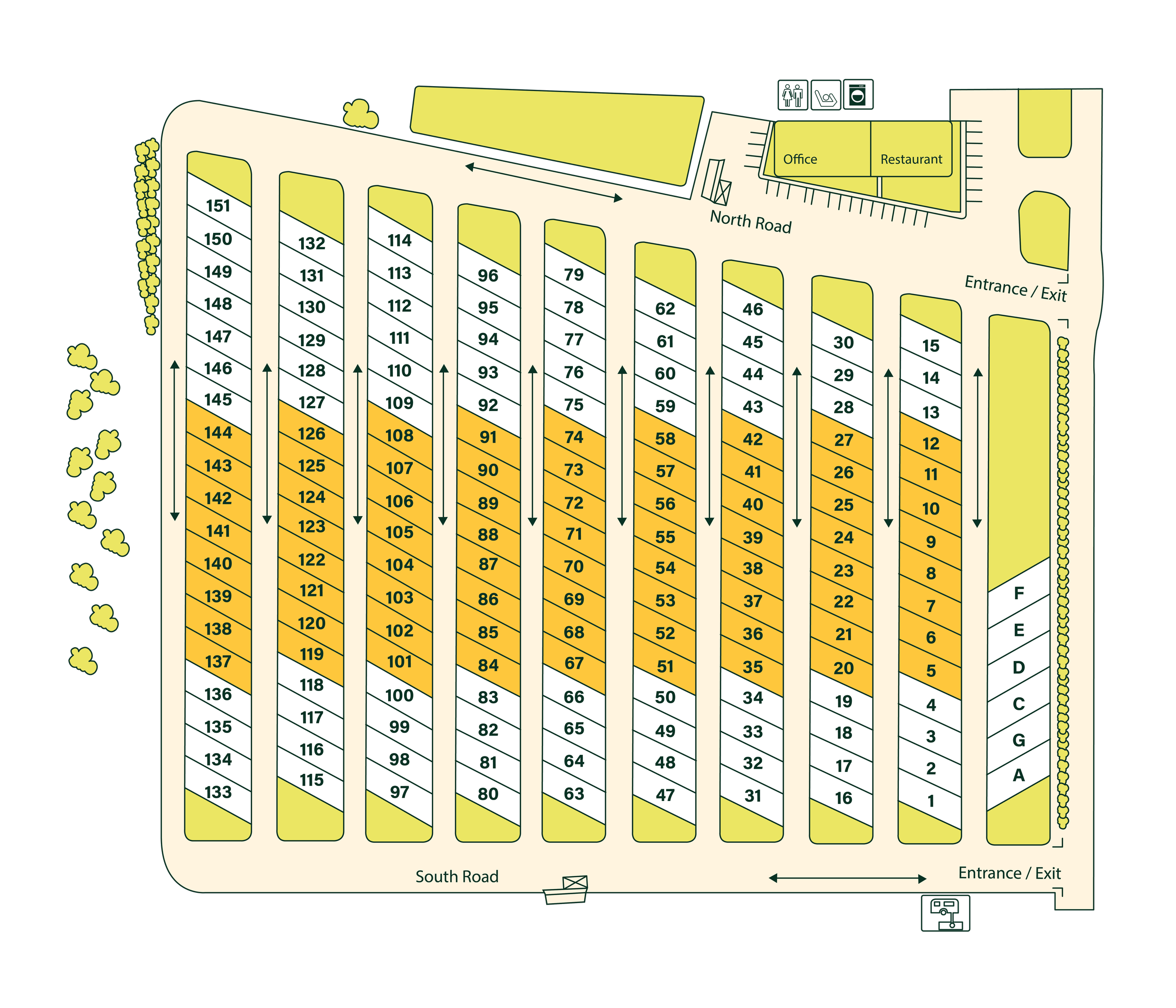 Rates & Parks Layout — Riverbend RV Park