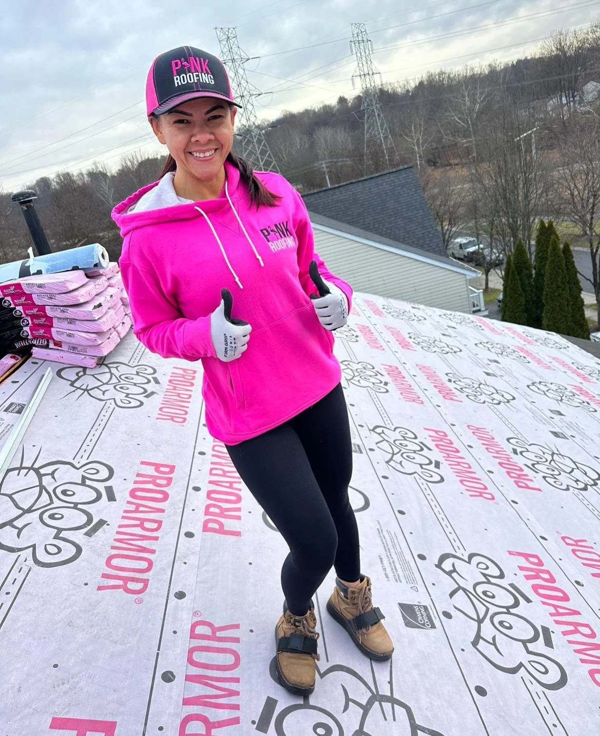 Pink Roofing