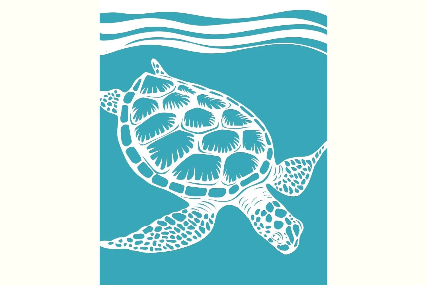 Sea Turtle Stencil