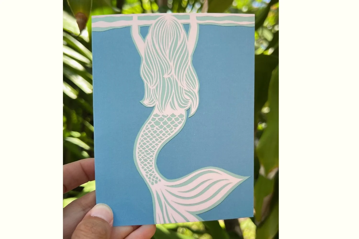 Swimming Mermaid Notecard — Lucy Hawk Art