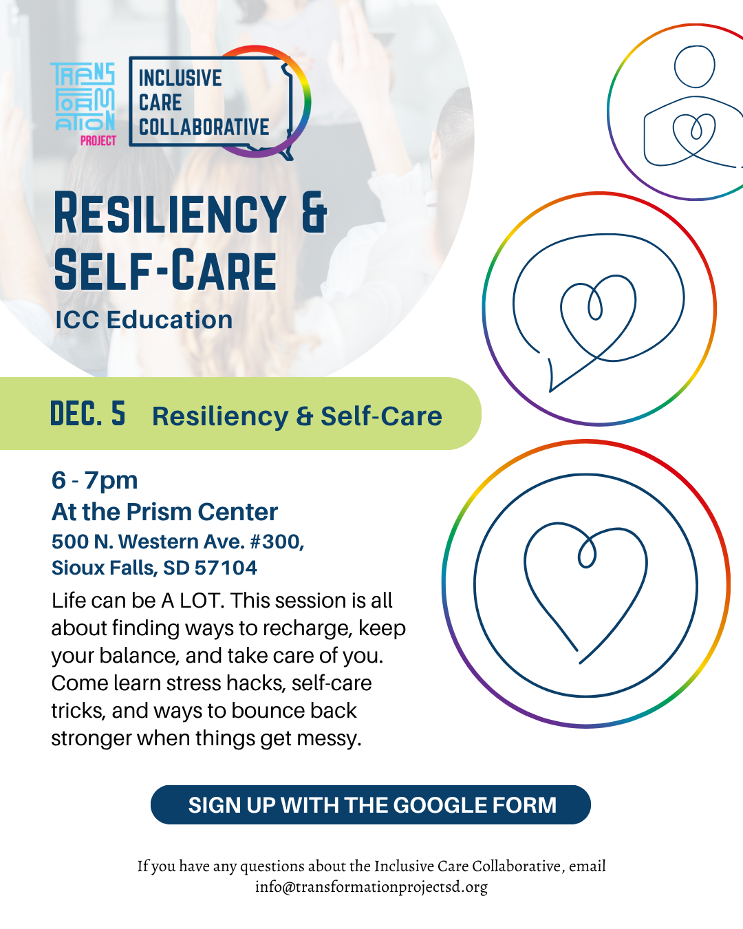 Resiliency and Self-Care, ICC Education — The Transformation Project