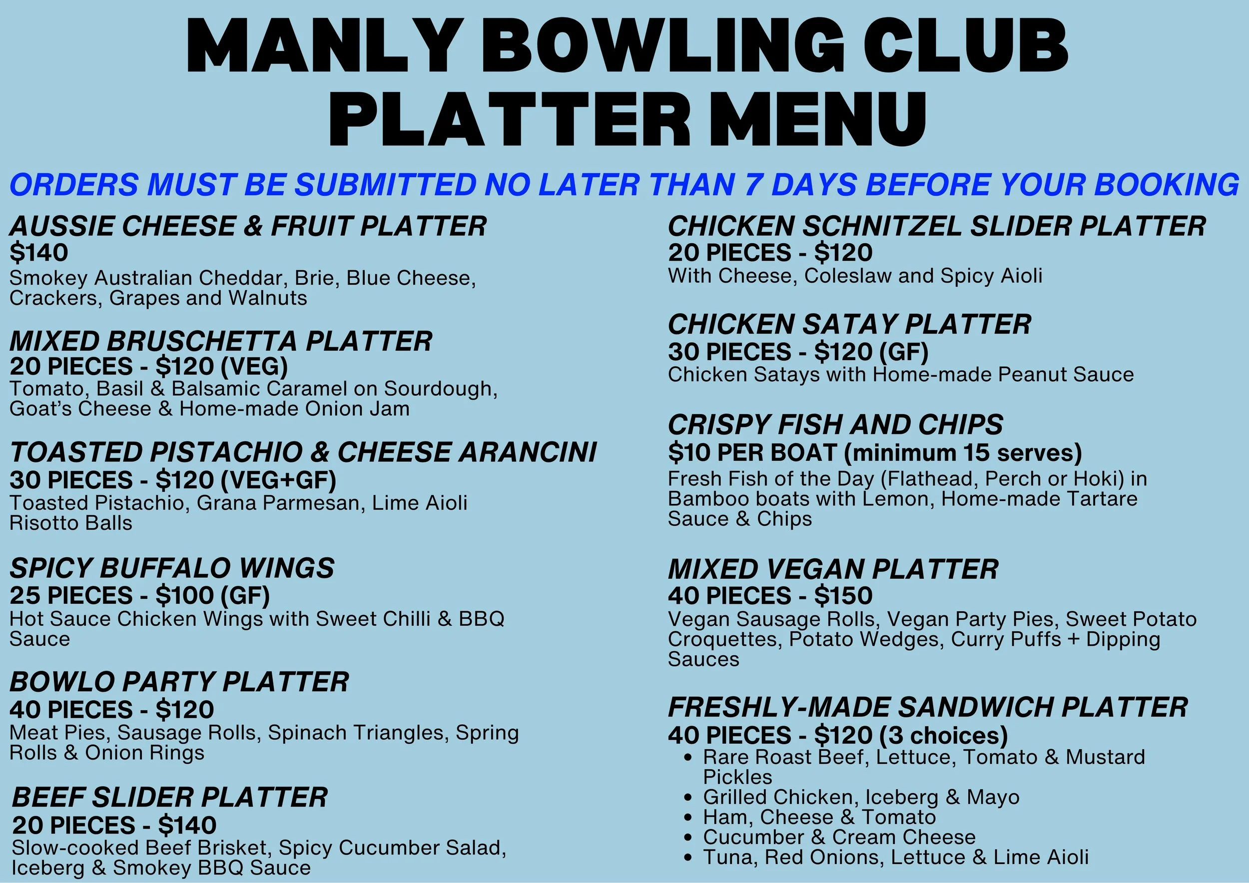FOOD — Rock 'n Bowl @ Manly Bowling Club