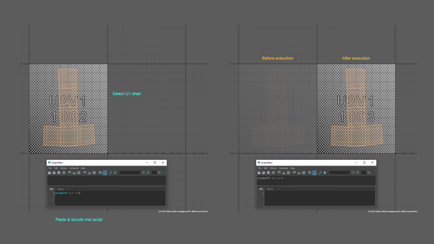 MAYA | Move UV shells to 0-1 — RHMNVFX
