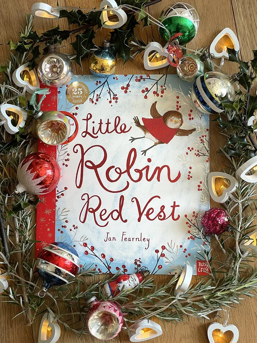 25th Year Edition of Little Robin Red Vest — Jan Fearnley