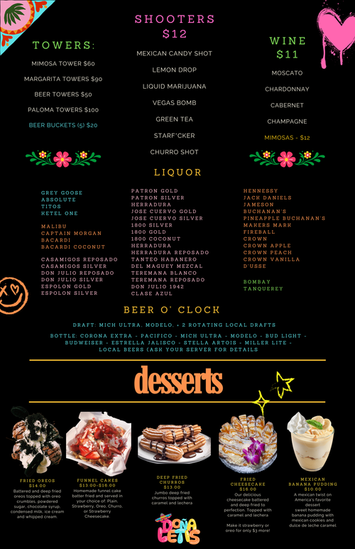 Menu — Doña Leti's