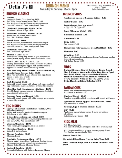 Menus — Della J's