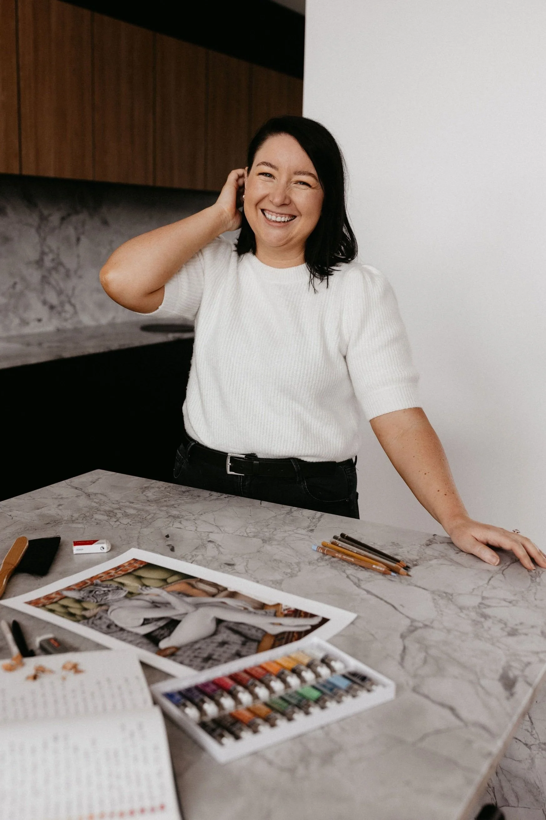 Laura J Stratton - Quirky Cat Lady Art