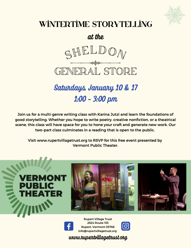 Upcoming Events — Vermont Public Theater
