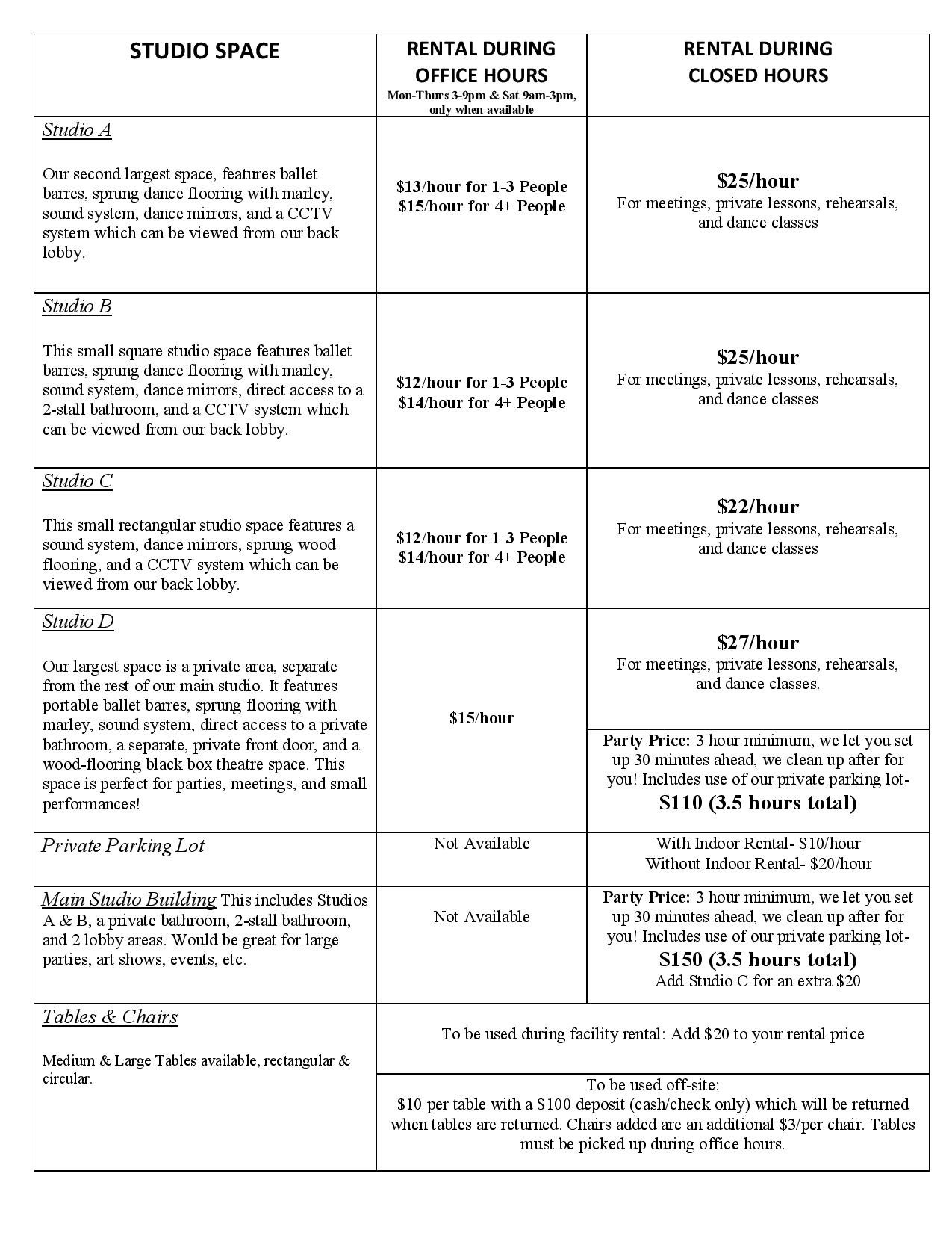 Rent space in our studio — Everything Goes Dance Studio