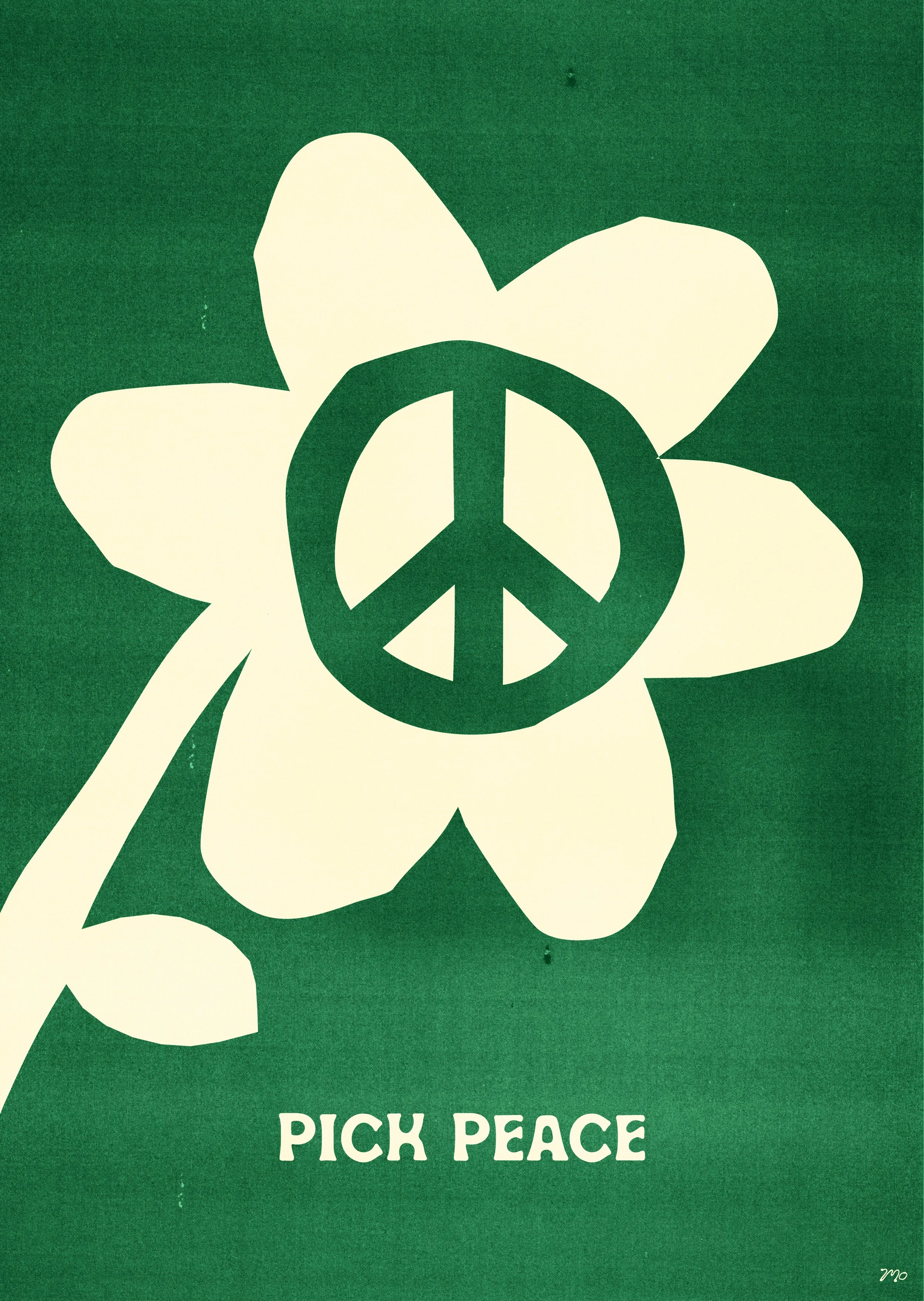 Pick Peace (Green) | Downloadable Art Print (up to A2) — MADELINE ODONOGHUE