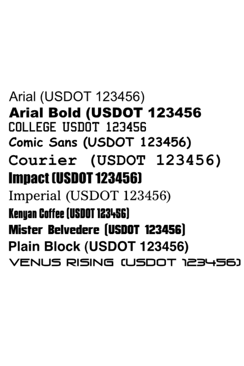 Custom USDOT Cab Set — Atlas Decals
