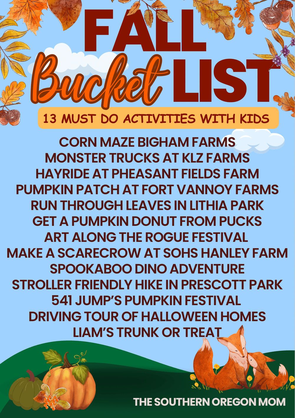 Fall Bucket List for Families
