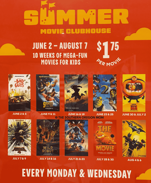 $2 Summer Kids Movies for Summer 2025 in Southern Oregon