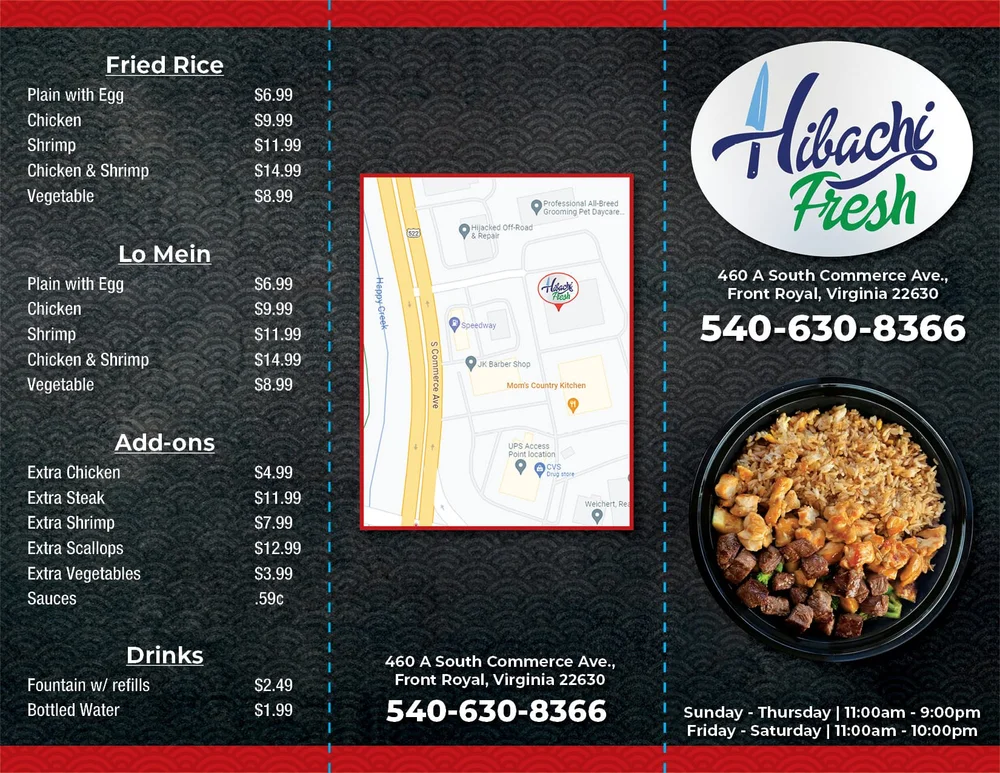 Menu 1 — Hibachi Fresh