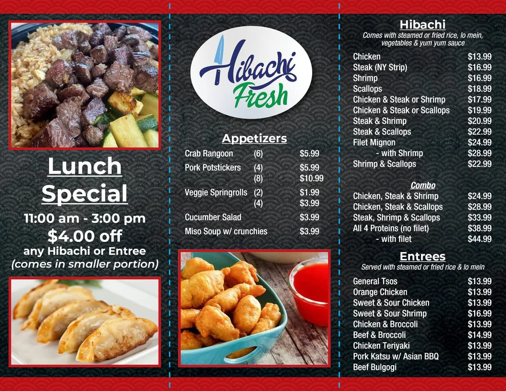 Menu 1 — Hibachi Fresh