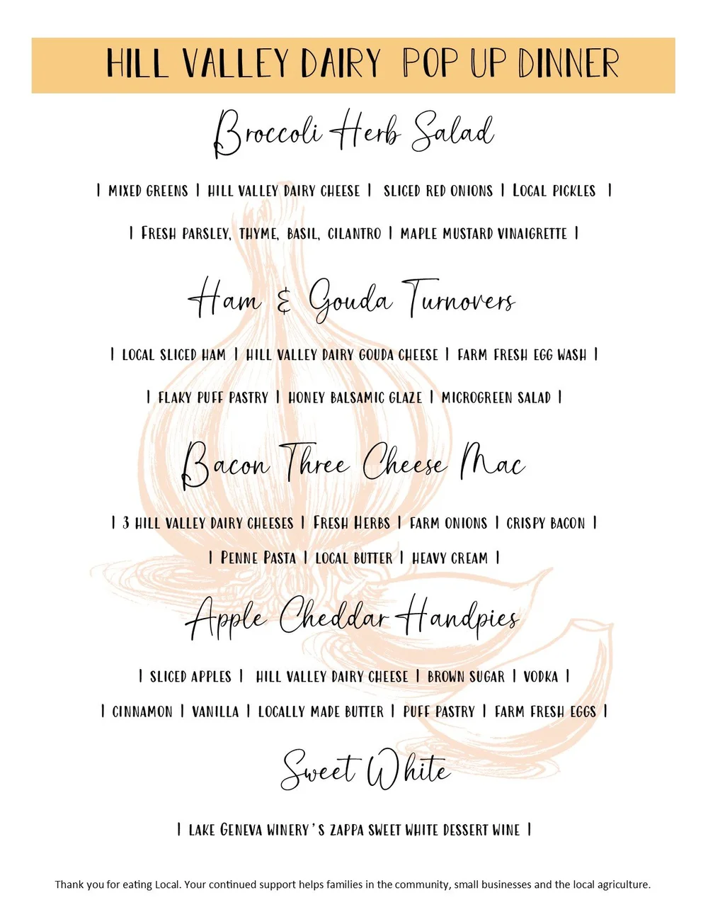 Menu — Local Charm