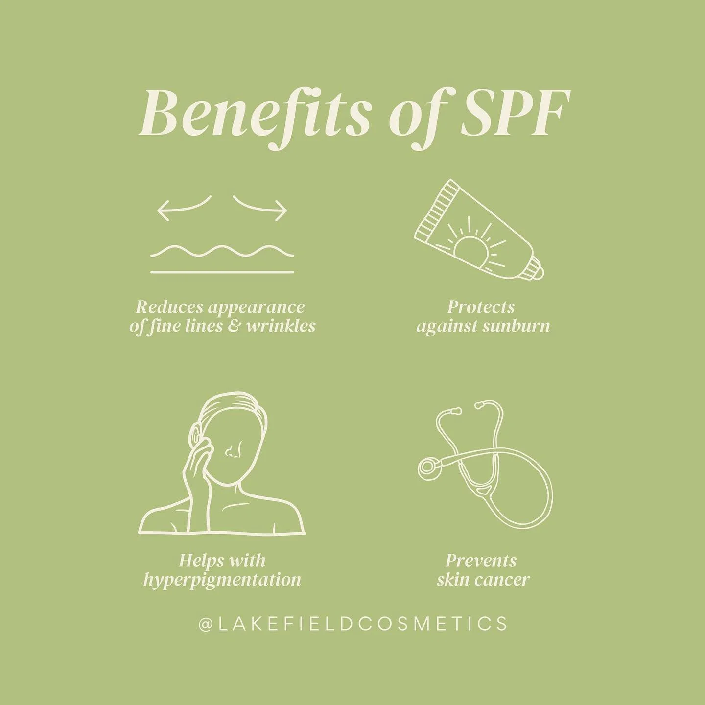 Benefits of SPF — Lakefield Cosmetics