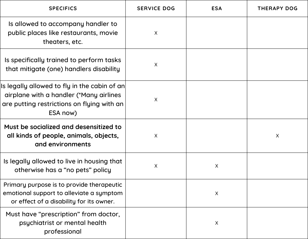 EMOTIONAL SUPPORT ANIMALS — Paws For Patrick