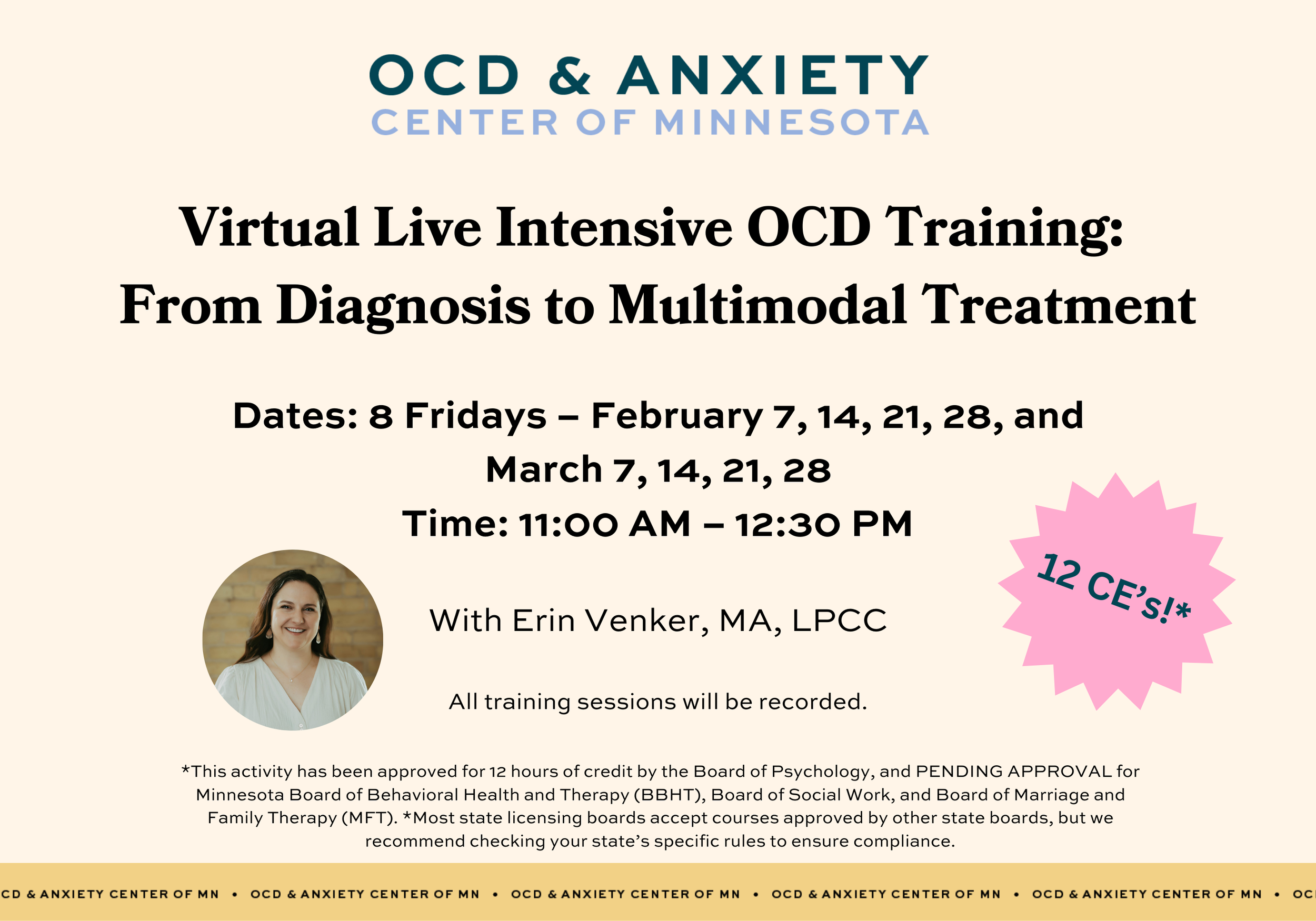 CE Course Offerings — OCD & Anxiety Center of Minnesota