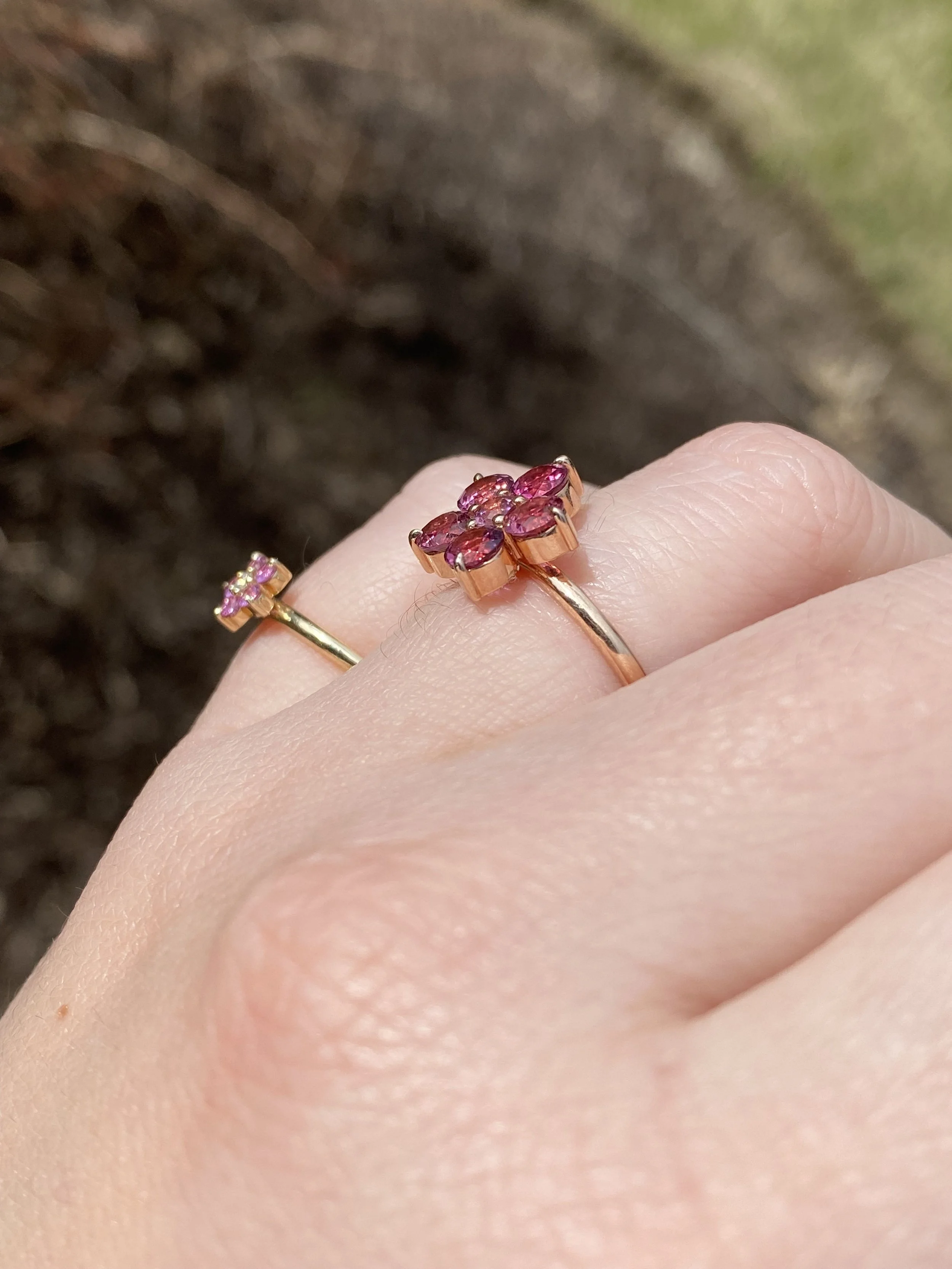 Floral Band with Blue Sapphires and Diamonds — jane taylor jewelry