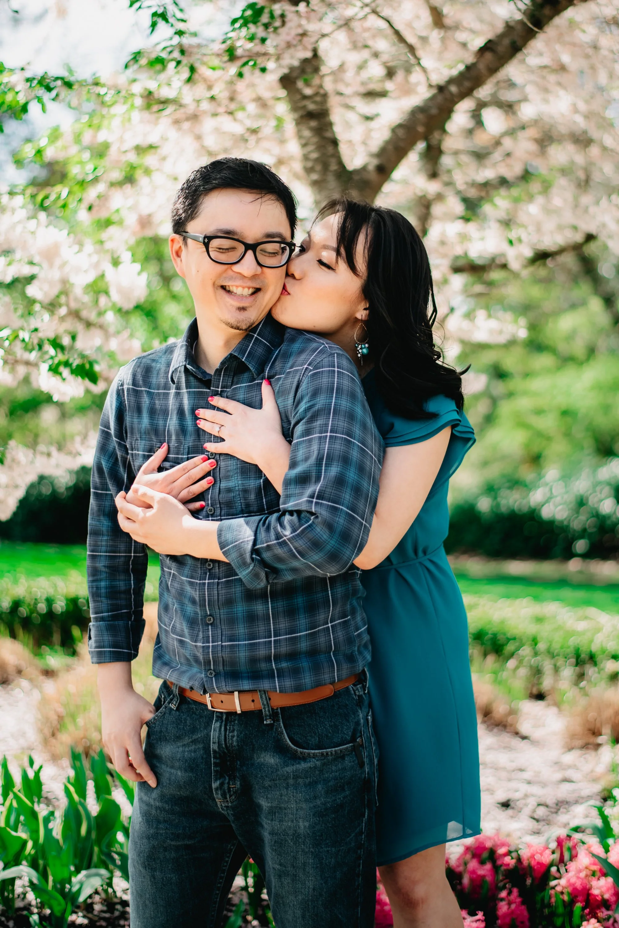 Cherry Blossom Engagement Session at Queen Elizabeth Park • Vancouver ...