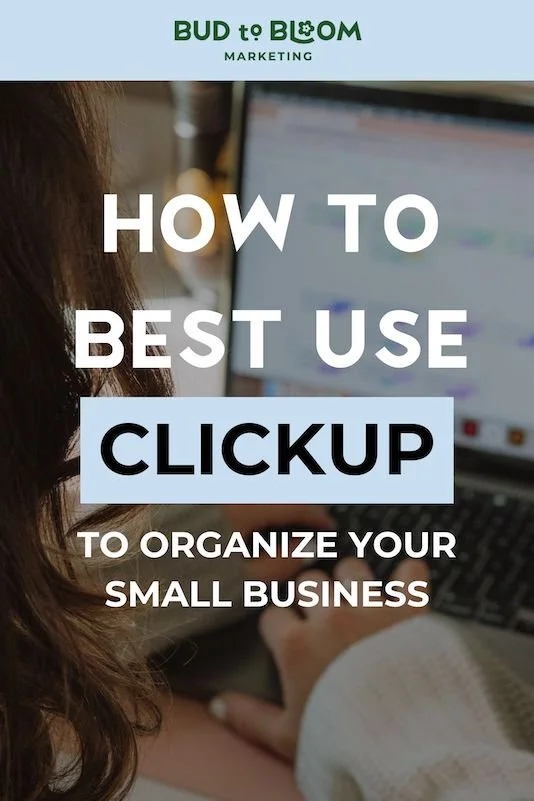 How to Use ClickUp to Organize Your Small Business | Bud to Bloom Marketing