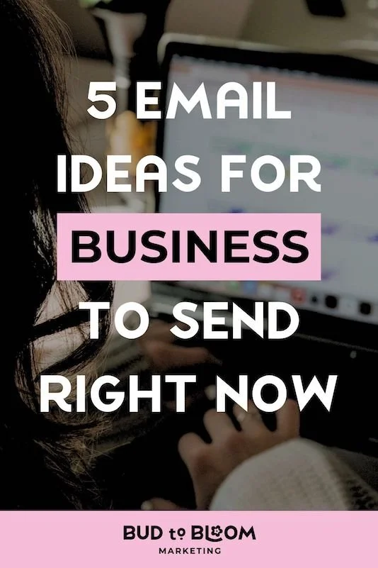 5 Email Ideas for Business to Send Right Now | Bud to Bloom Marketing