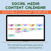 The Social Media Content Calendar Template Every Small Business Owner ...