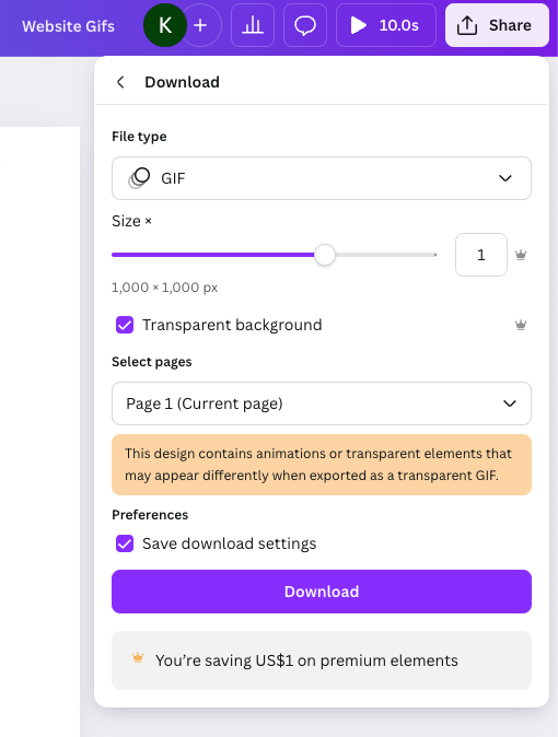 How to Create a GIF in Canva for Your Website | Bud to Bloom Marketing