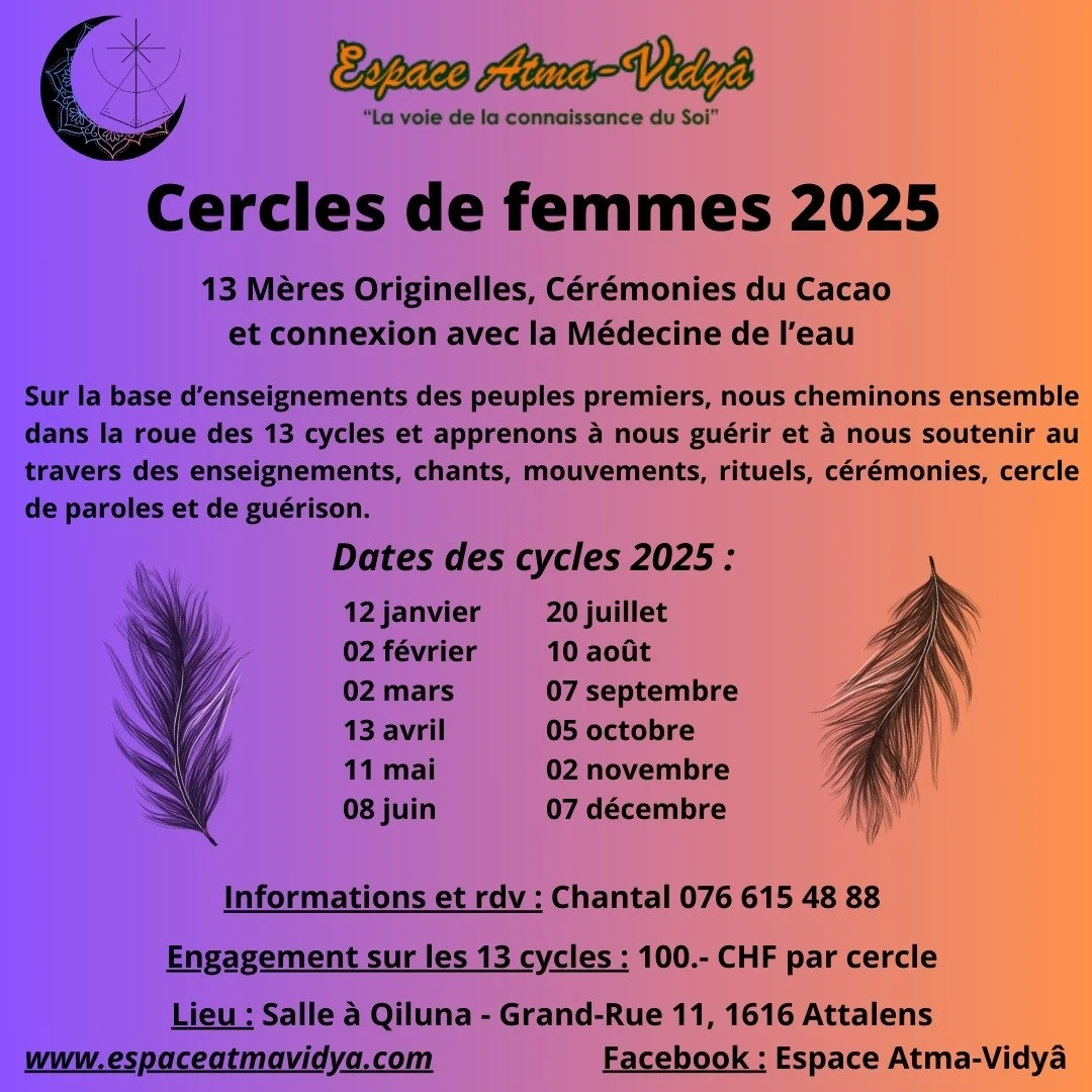 Agenda Cercle de femmes — Espace Atma-Vidyâ