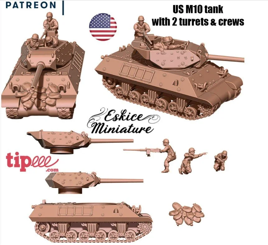 M10 Wolverine United States Tank Destroyer - 3D Resin Printed — www ...