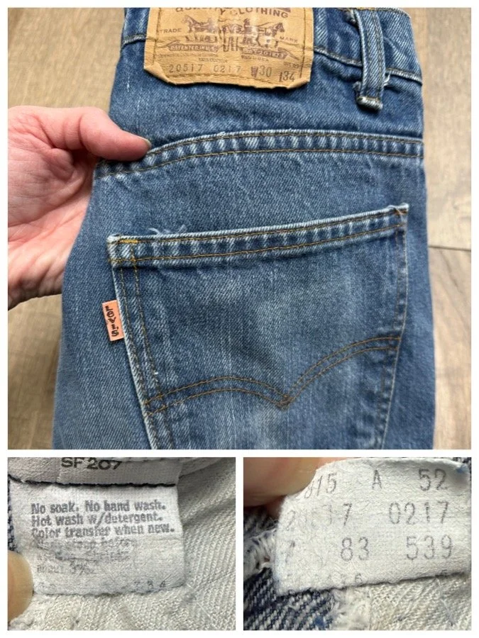 1983 Levi’s USA 517 Tag 30x34 Actual 28x32 — Jean Genie Vintage Co.