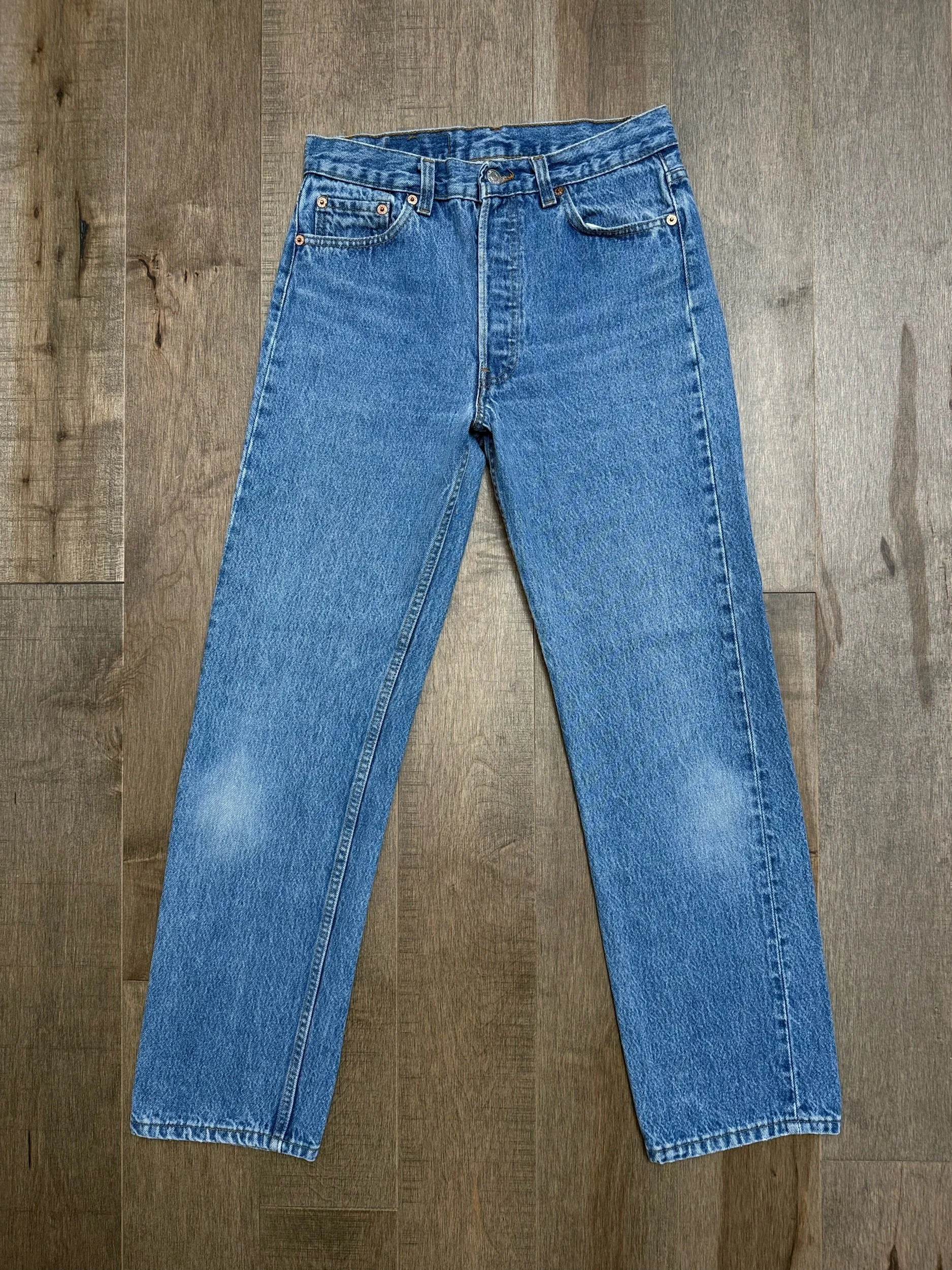 1990 Levi’s USA 501 Tag 30x30 Actual 28x29 — Jean Genie Vintage Co.