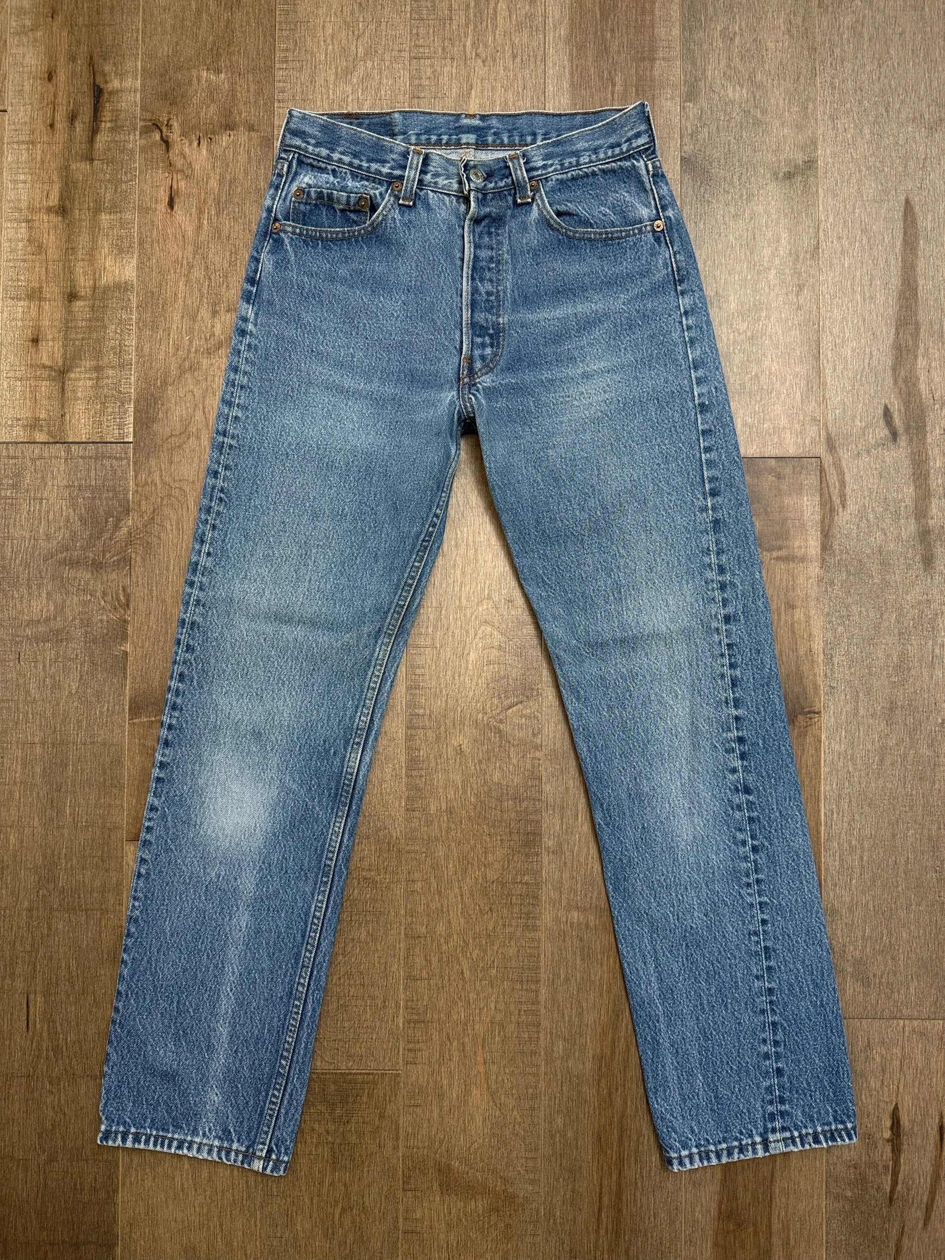 1986 Levi’s USA 501 Tag 31x34 Actual 28x30.5 — Jean Genie Vintage Co.