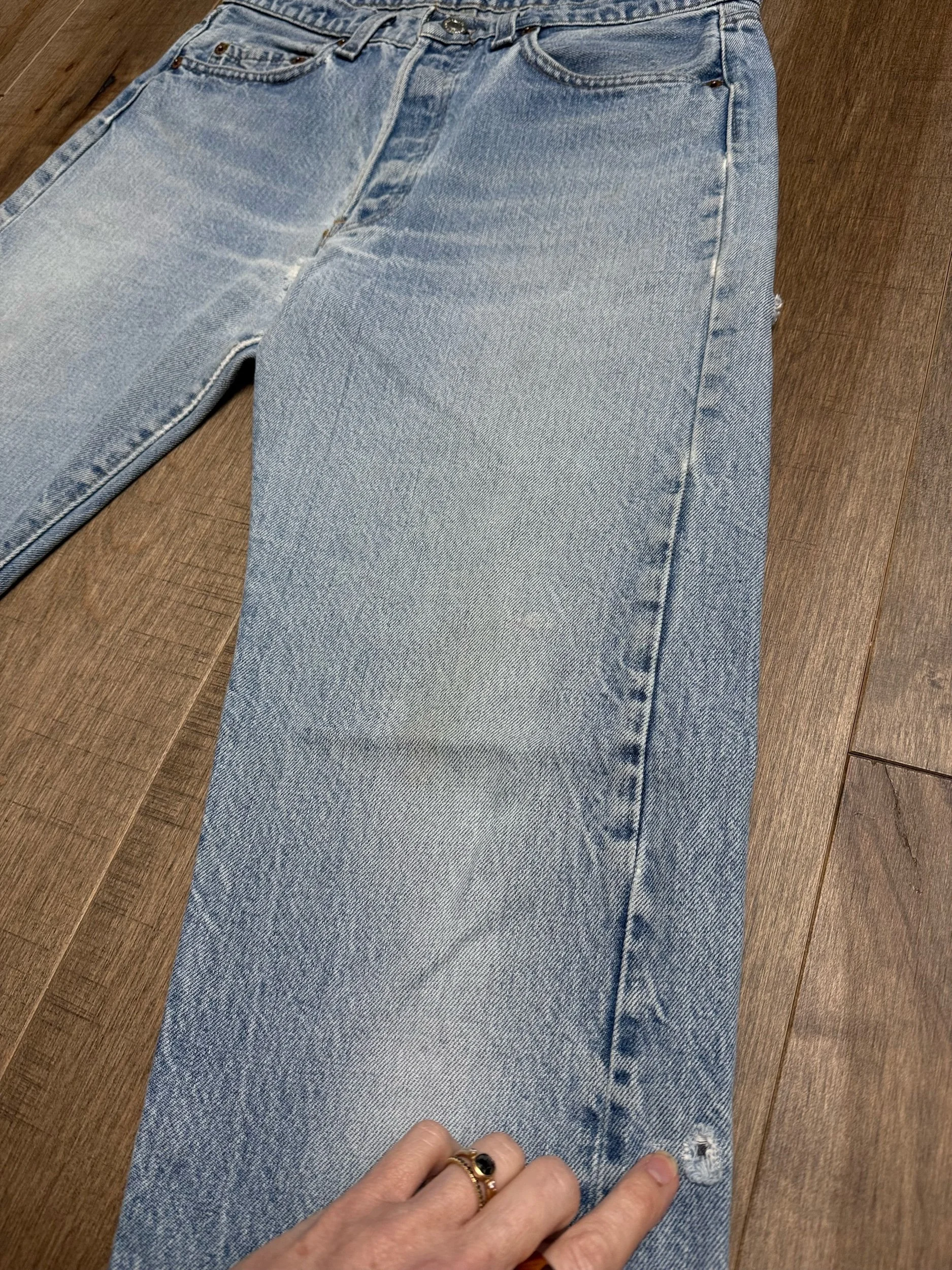 1981 Levi’s USA 501 Tag 31x36? Actual 30x31 — Jean Genie Vintage Co.