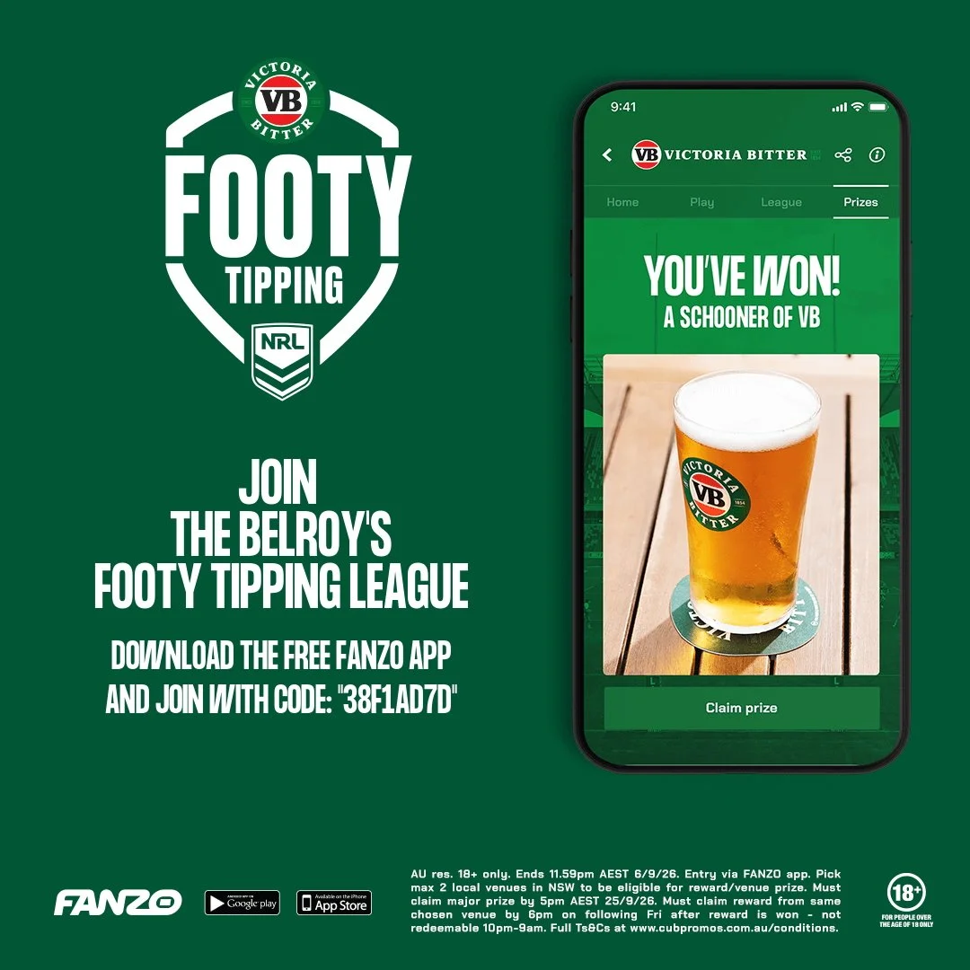FOOTY TIPPING — The Belroy Hotel - Your St Leonards Local