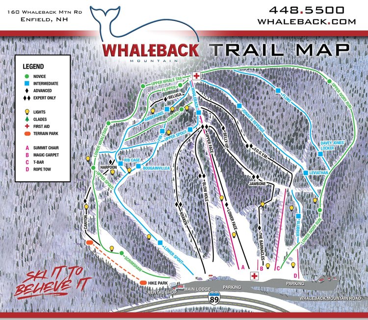 Whaleback Mountain Trail Map — Whaleback Mountain