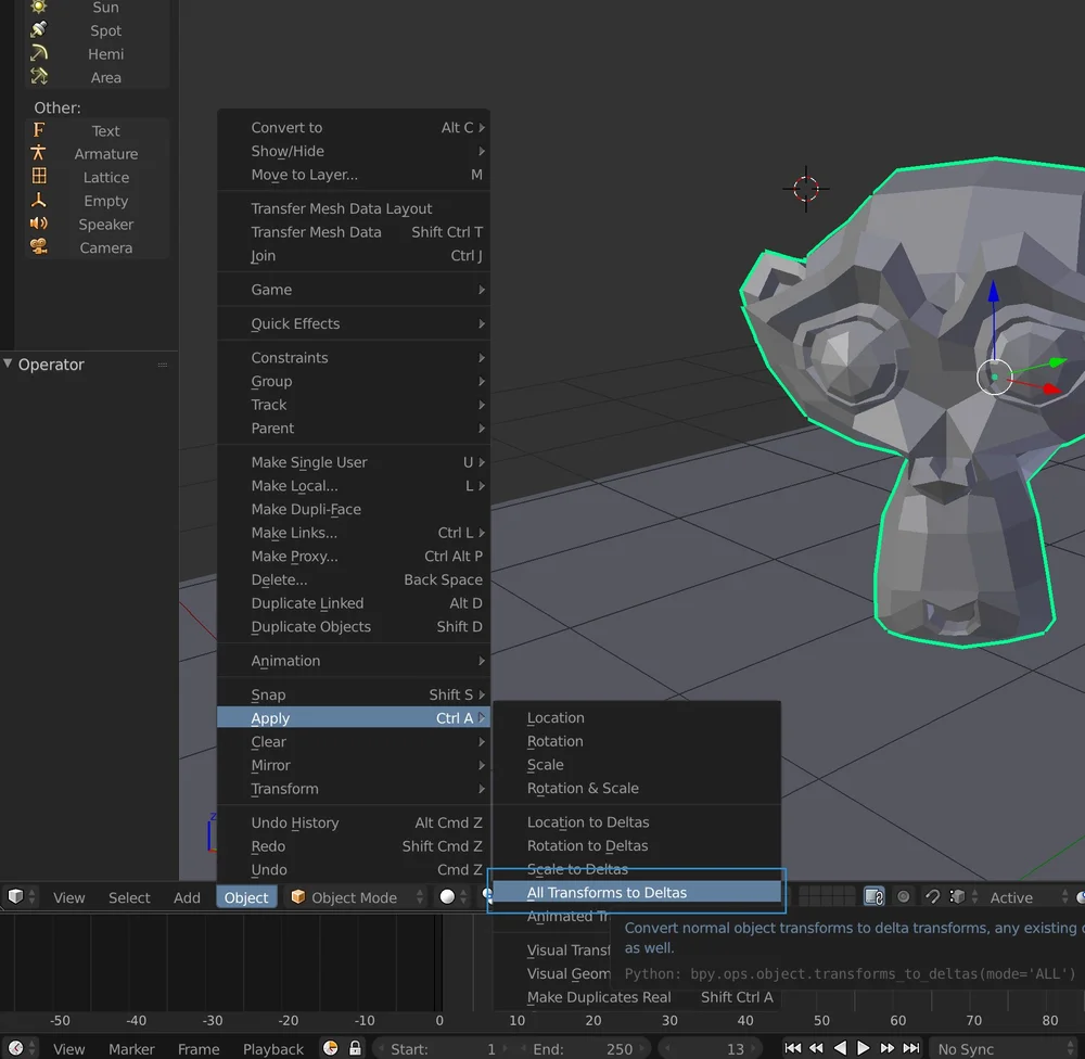 Blender | Freeze Transformations(Transition from Maya) — EC3D | Lighting Artist