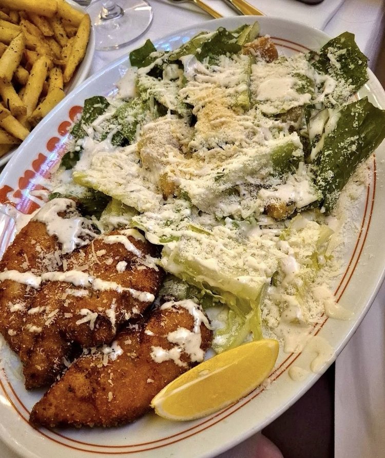 Grasso main course menu — Grasso Italian-American restaurant, Soho, London.