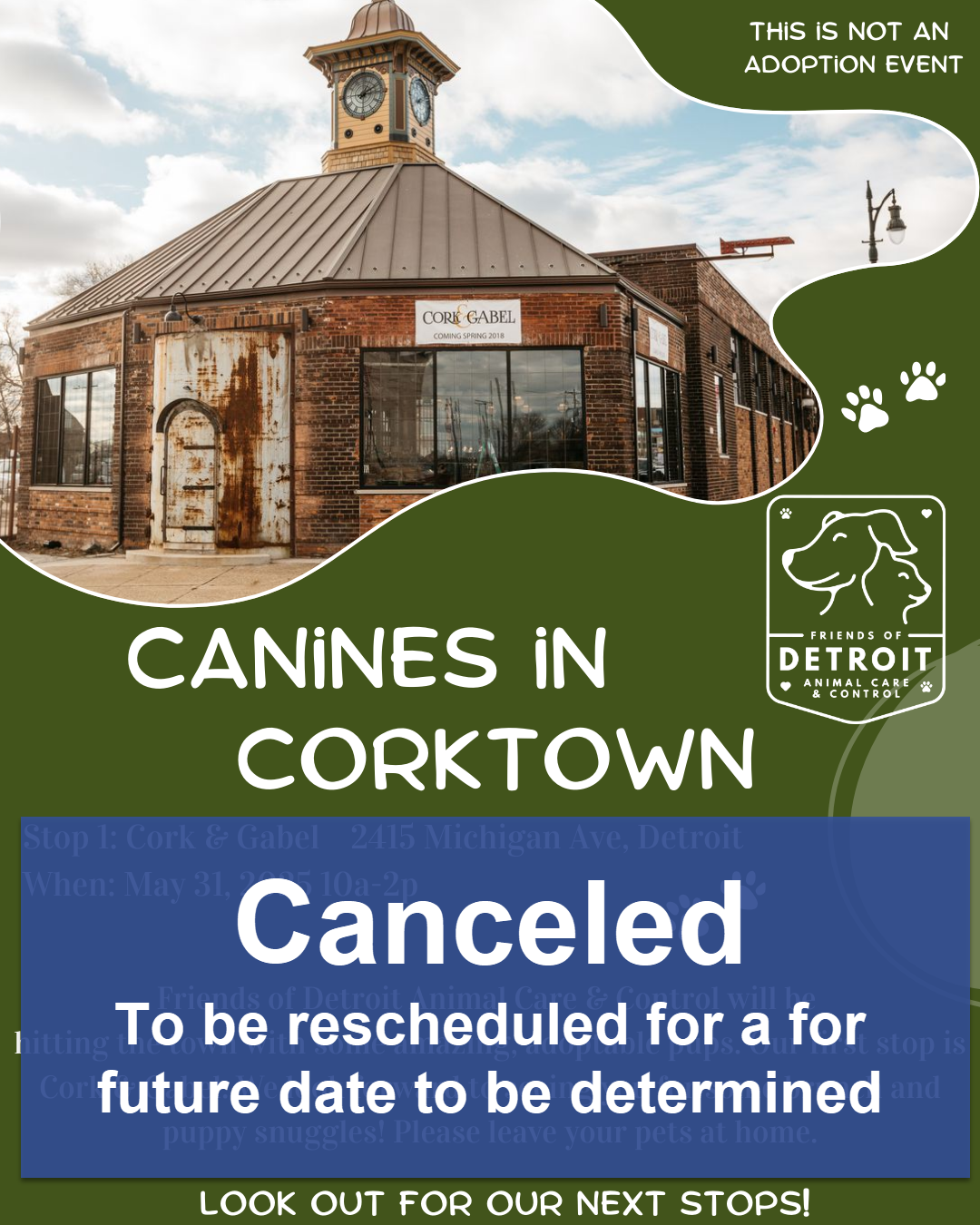 Canceled: Canines in Corktown at Cork & Gabel — Friends of Detroit ...