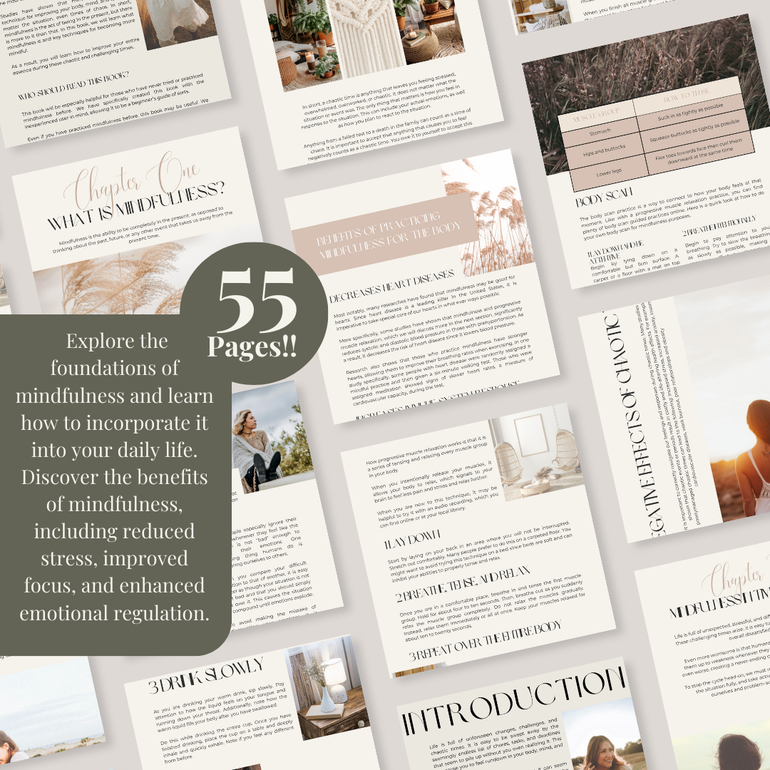 Mindful Living A Personal Transformative 55 Page eBook With Additional ...