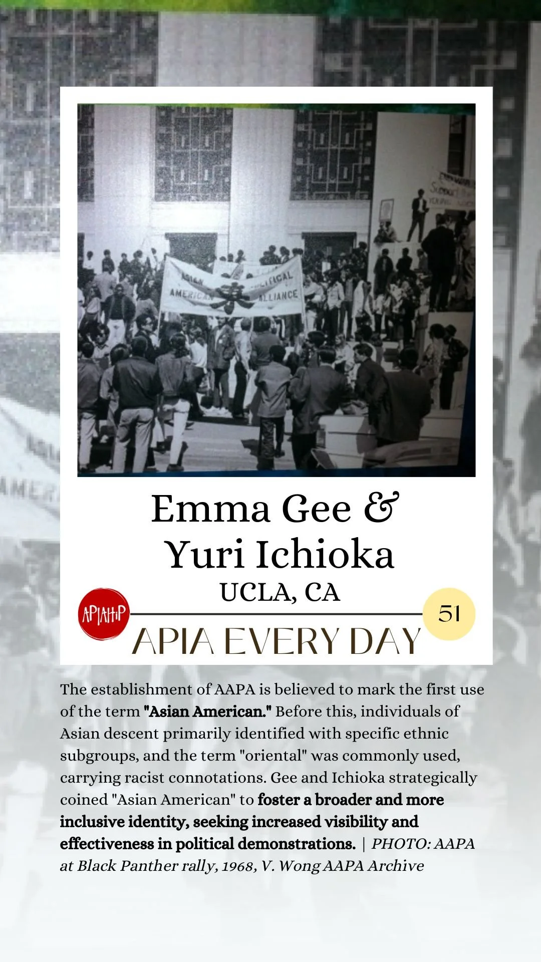 Day 51: Emma Gee & Yuri Ichioka, Asian American Political Alliance ...