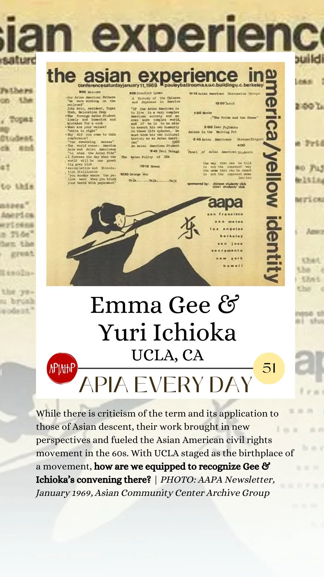 Day 51: Emma Gee & Yuri Ichioka, Asian American Political Alliance ...