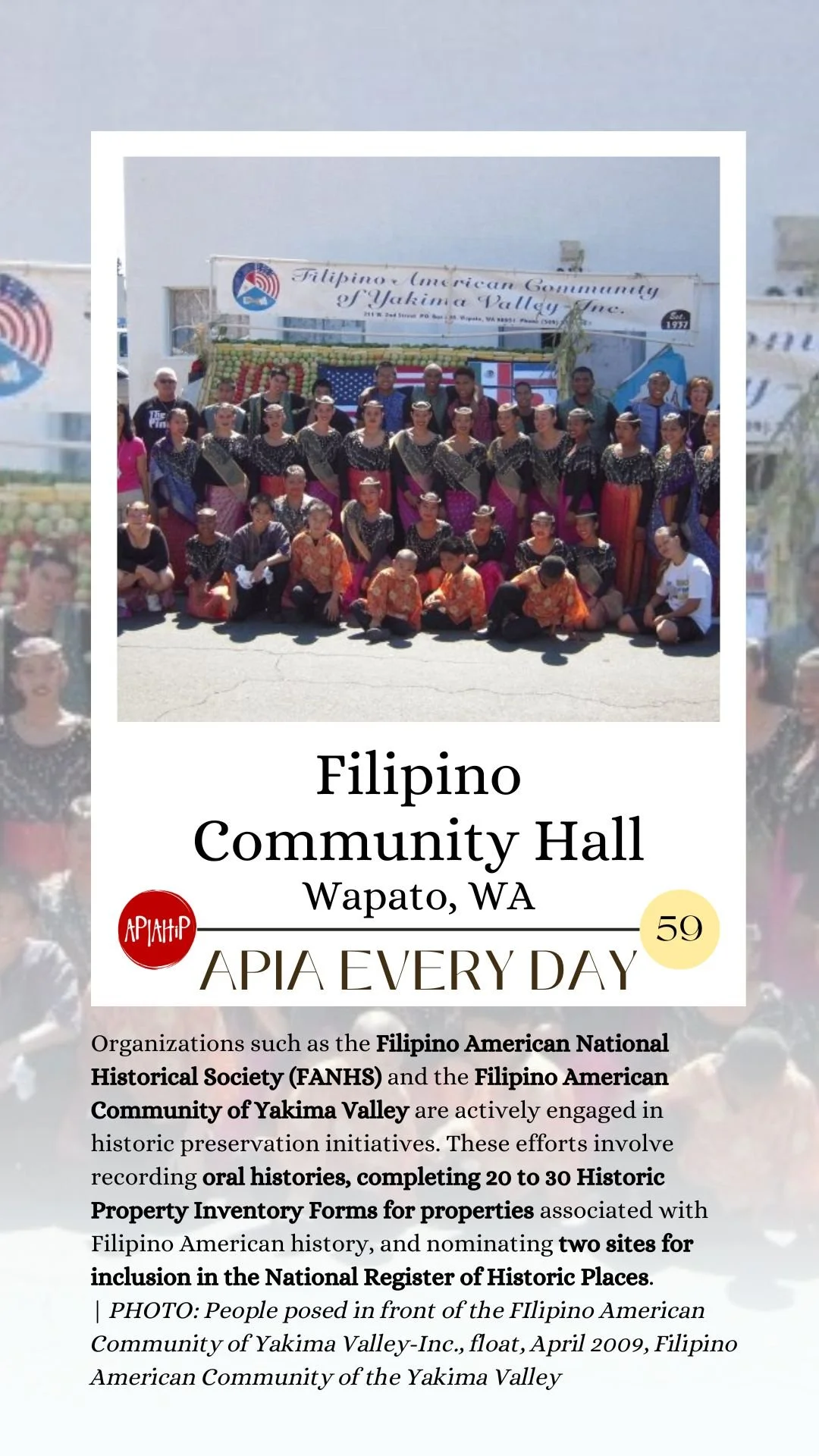 Day 59: Filipino Community Hall, Wapato, Washington — APIAHiP
