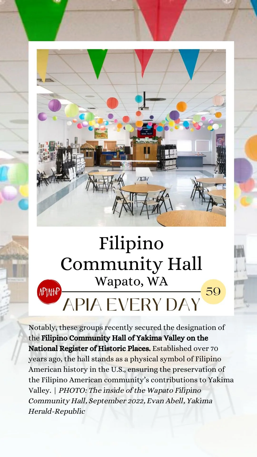 Day 59: Filipino Community Hall, Wapato, Washington — APIAHiP