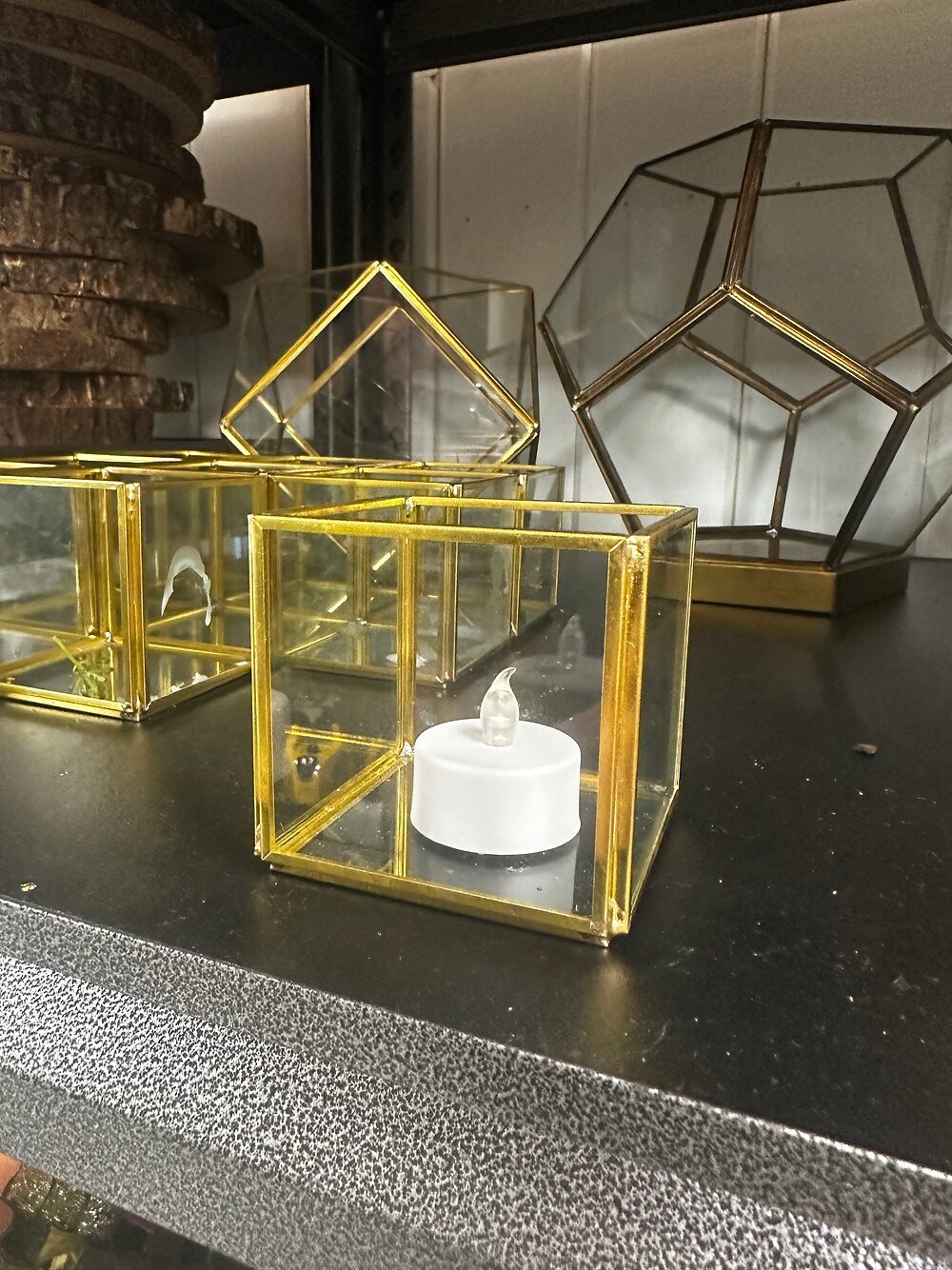 Gold Square Votives — The White Rose & The Ivy House (NWB)