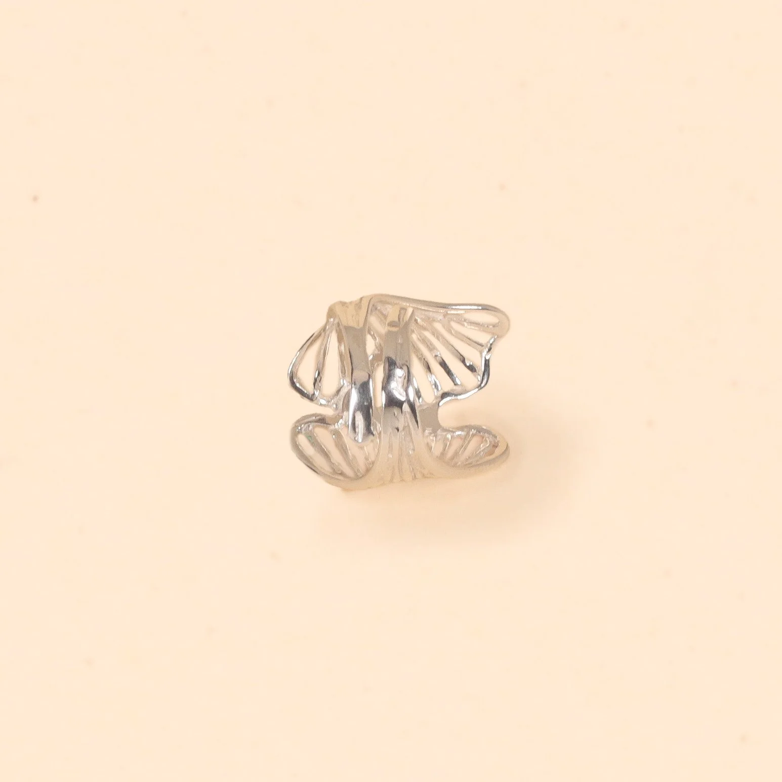 Ginkgo Leaf Adjustable Ring | Sterling Silver — The Mira Shoppe