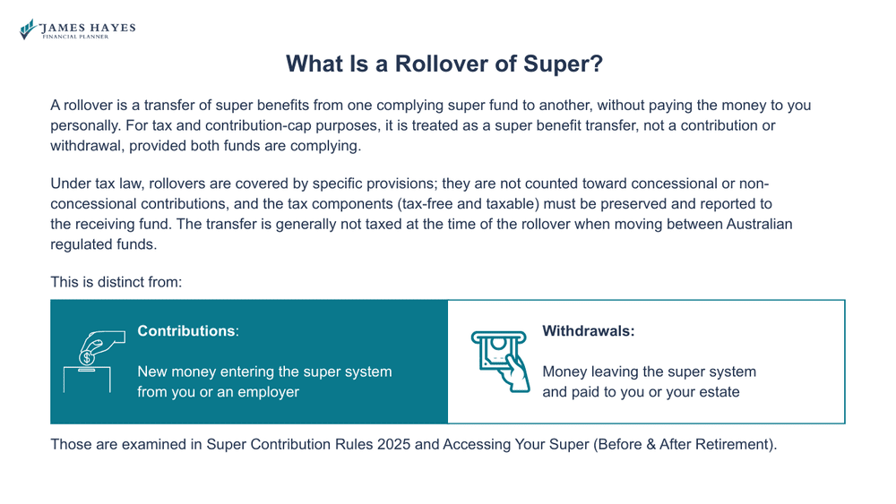 Rolling Over Super Funds — James Hayes - Financial Planner