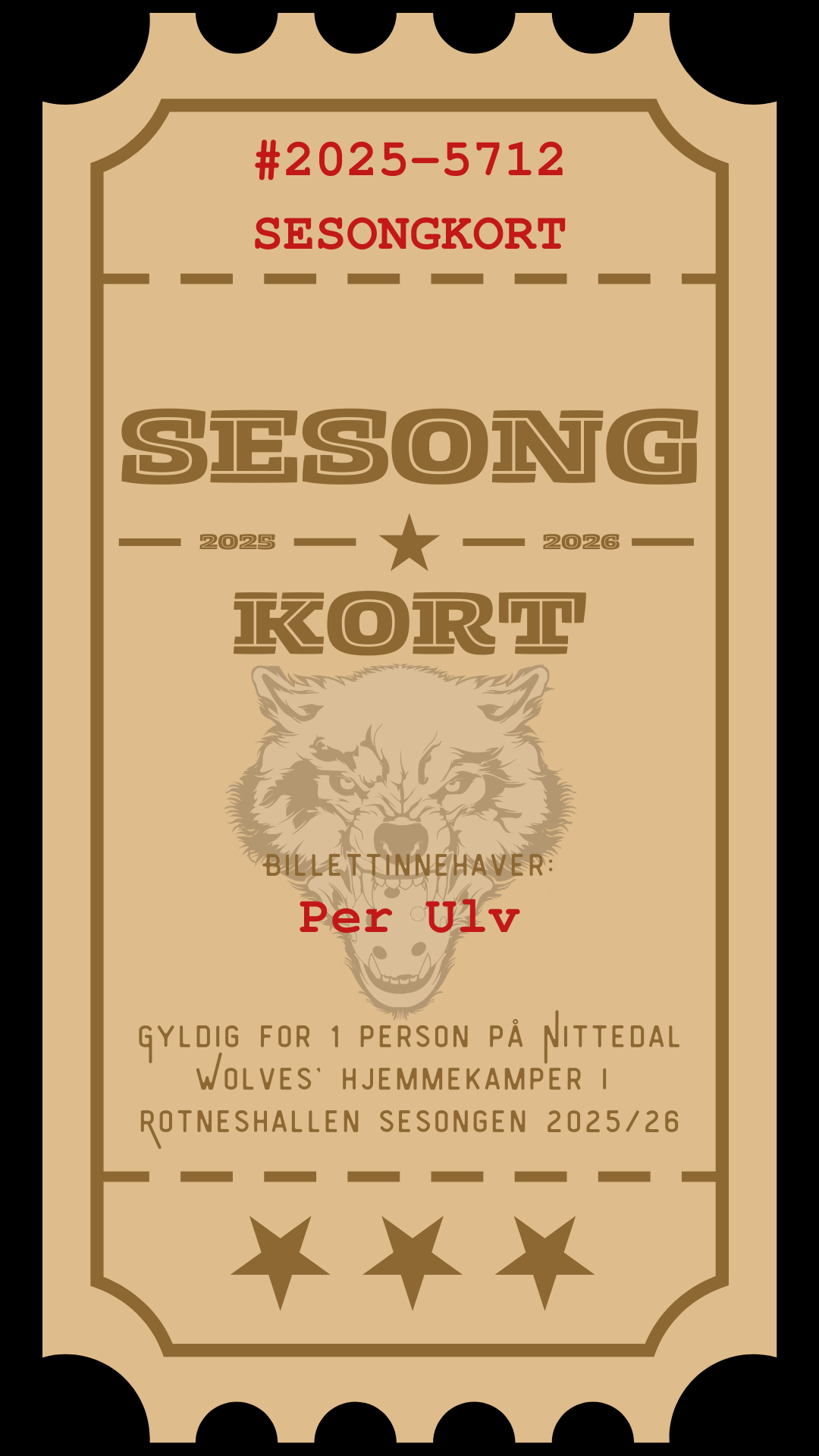 Sesongkort 25/26 — Nittedal Wolves